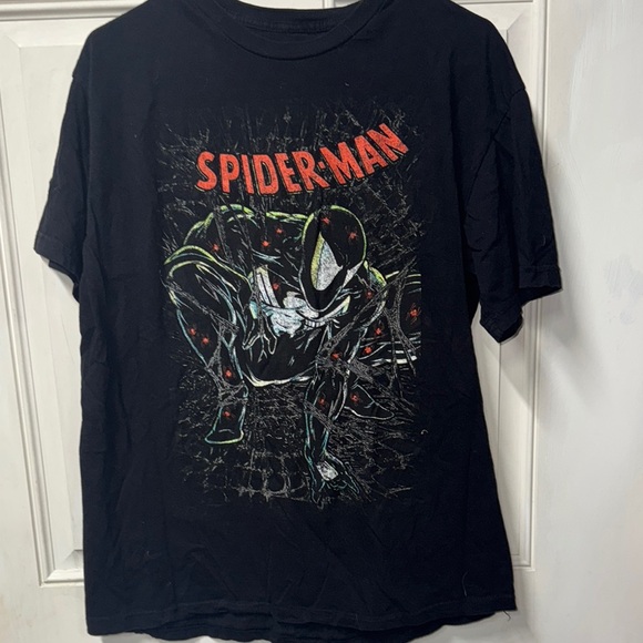 Spiderman | Shirts | Spiderman Black Short Sleeve Tee With Comic ...